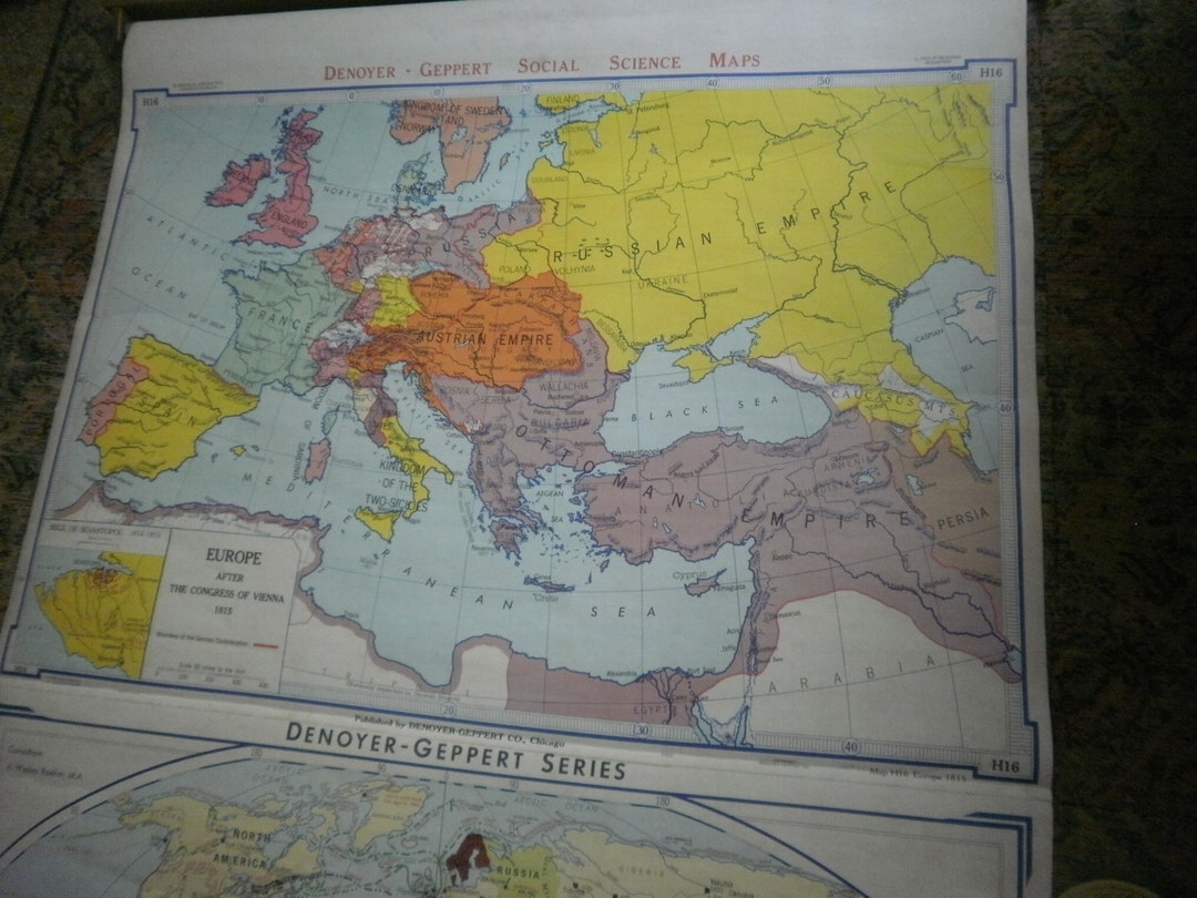 Reduced Europe 1967 World Exploration and Discovery Old School Pull ...