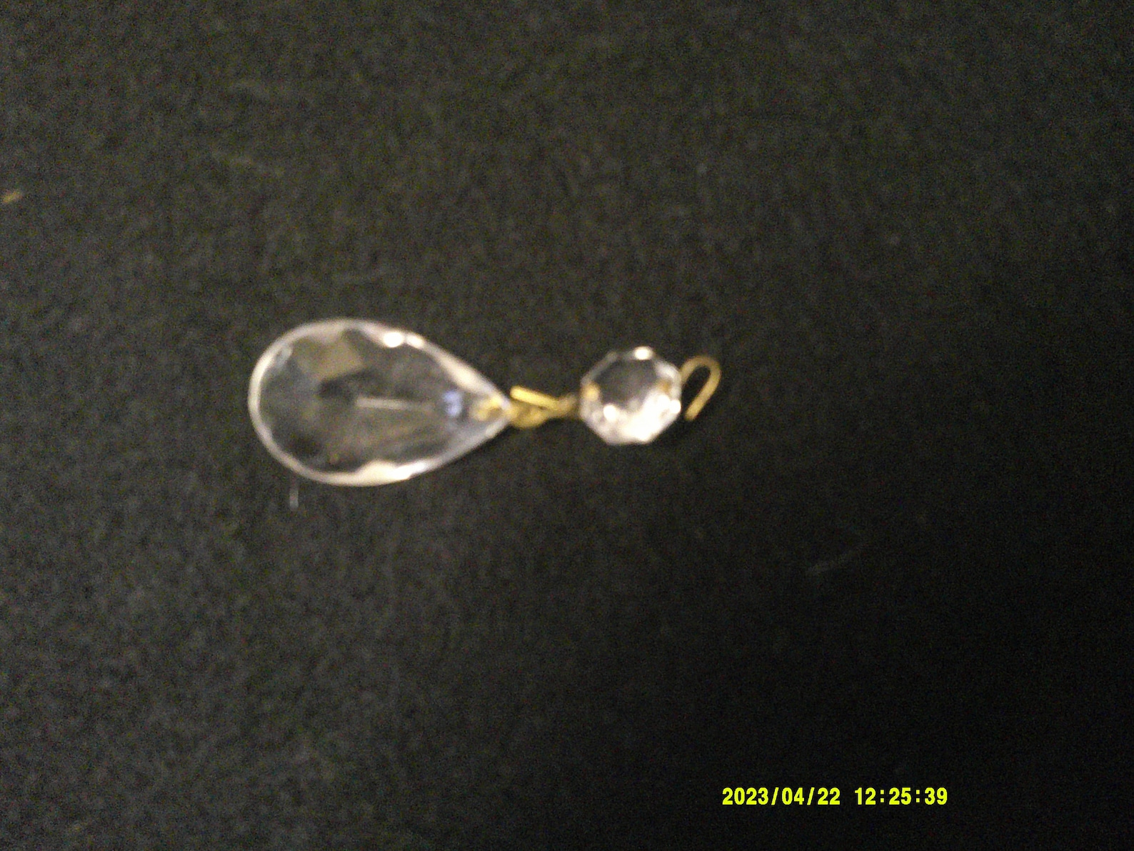 Vintage Tear Drop Prism, 3 1/4" Crystal Glass Chandelier Prism ...