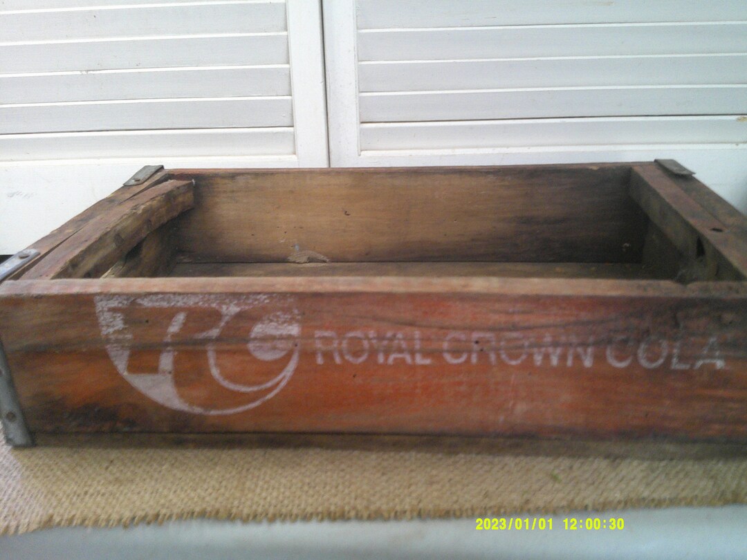 Royal Crown Drink Crate, Holds 4 Packs of Royal Crown, Large Wooden ...