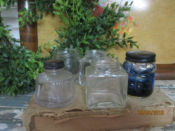 Collection of 5 Vintage Ink Bottles Skrip Ink Bottle Ink | Etsy
