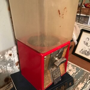 REDUCED Vintage Gum Ball Machine With KEY Ten Cents Folz Vending ...