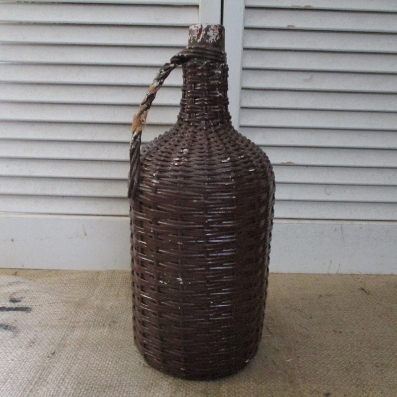 Wicker Demijohn - Etsy