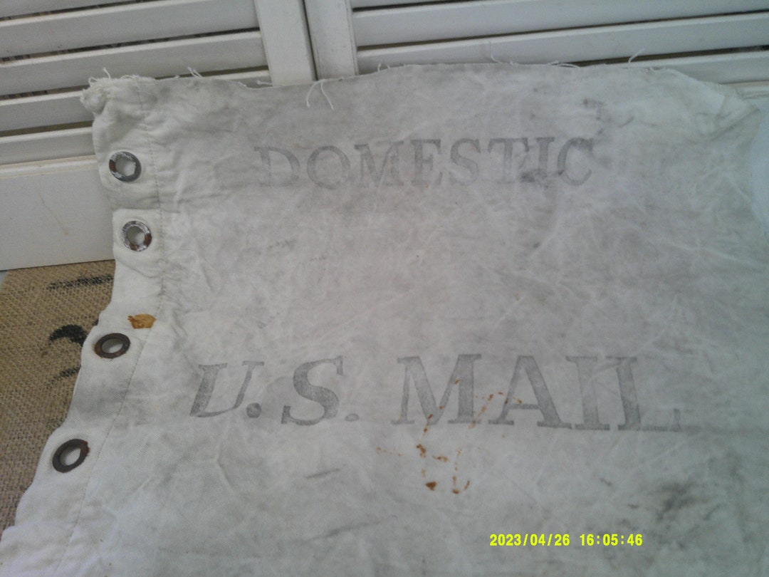 Canvas US Mail Bag, 2 Pieces of Canvas With Rusty Rivets, DIY Project ...