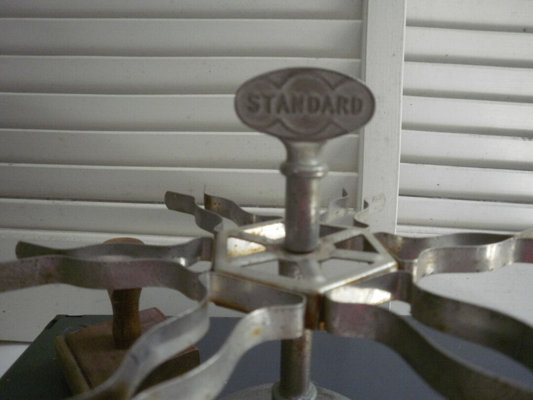 Vintage Office Display Standard Metal Stamp Holder With 4 Stamps ...