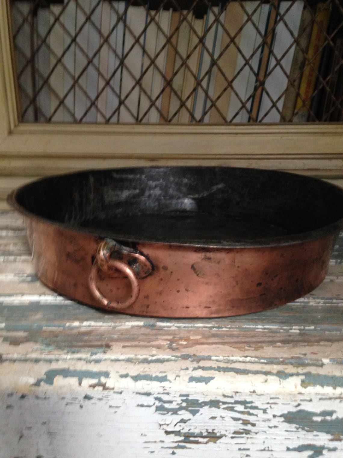 Antique Hand Hammered Copper Pan, Forged Ring Handle, 12 Inch Pot - Etsy