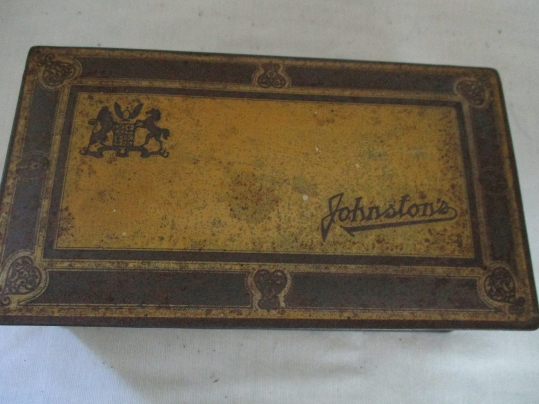 Johnston's Chocolate Box, Vintage Metal Chocolate Box, Rusty ...