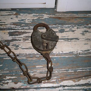 Large Brass Yale Railroad Lock With Chain, No Key. Great Collectable ...