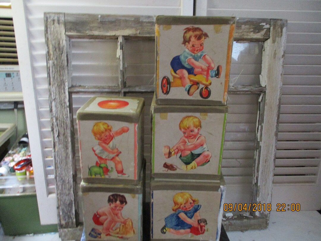 Vintage Nesting Blocks Made by SAML GABRIEL Sons and Co. 5 Large ...