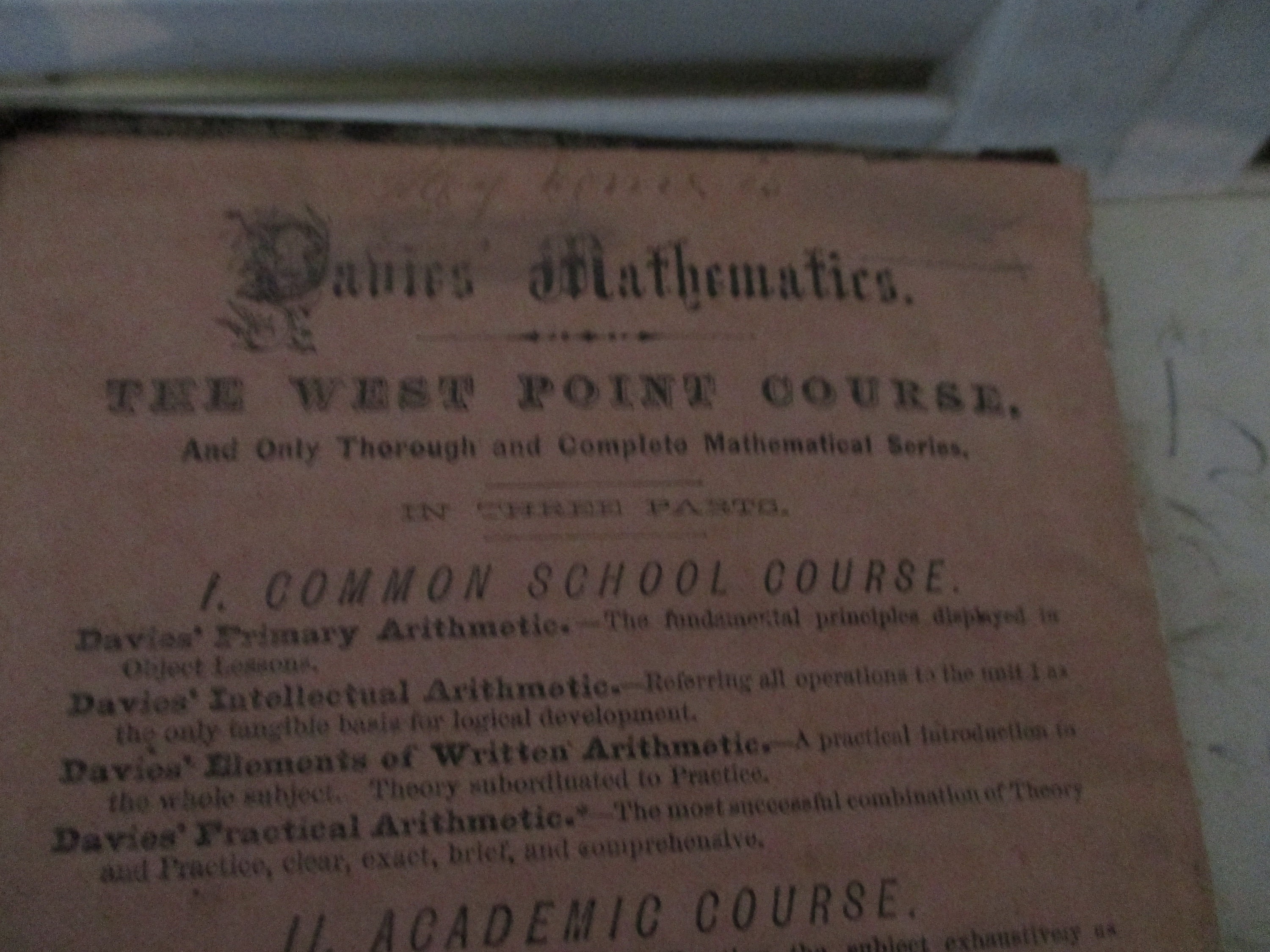Vintage Book, Davies Elementary Geometry and Triconometry, Hard Back ...