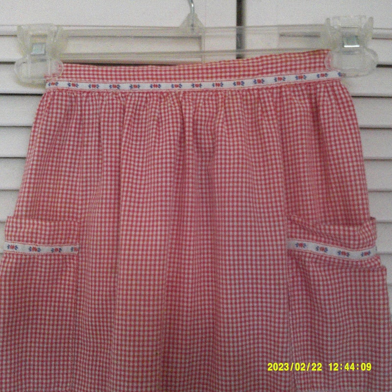 Red Gingham Apron - Etsy