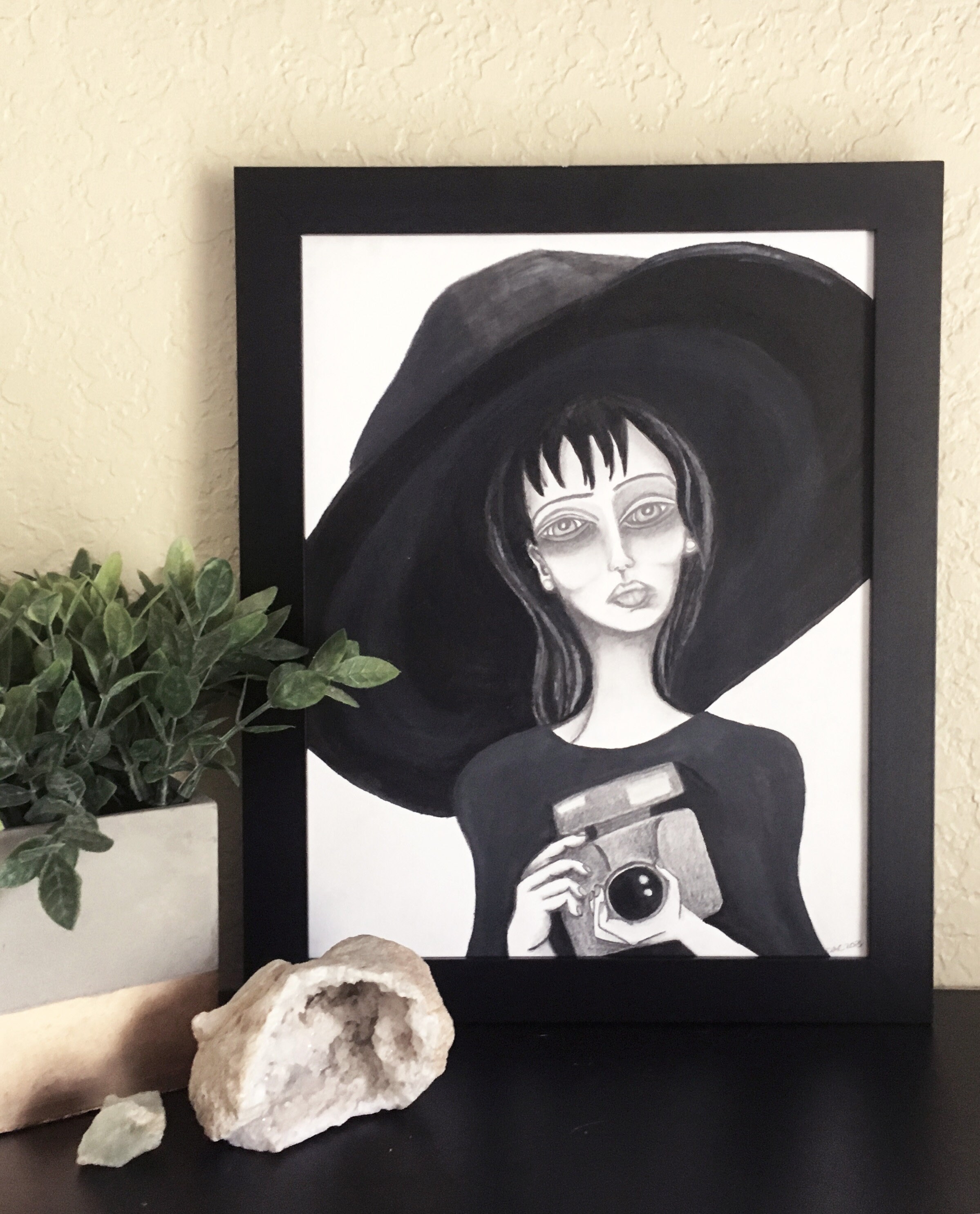 Lydia Deetz Original Drawing Mixed Media on Paper - Etsy