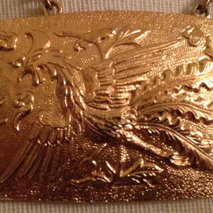 Beautiful Vintage Napier Bird of Paradise Peacock High Relief Medallion ...