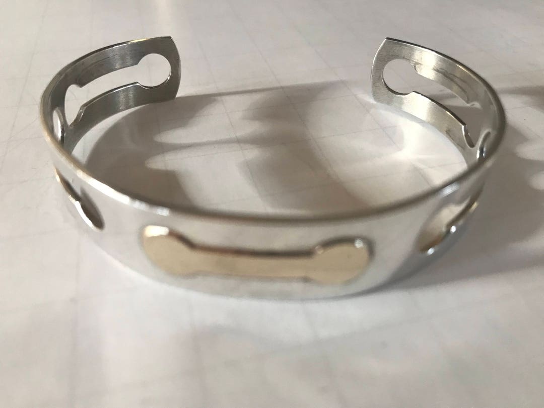 Pierre Cardin Modern Mid Century Sterling Silver 14K Cuff Bangle ...