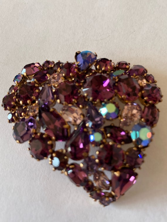 AUSTRIA Beautiful Purple Lavender AB Rhinestone Brooc… - Gem