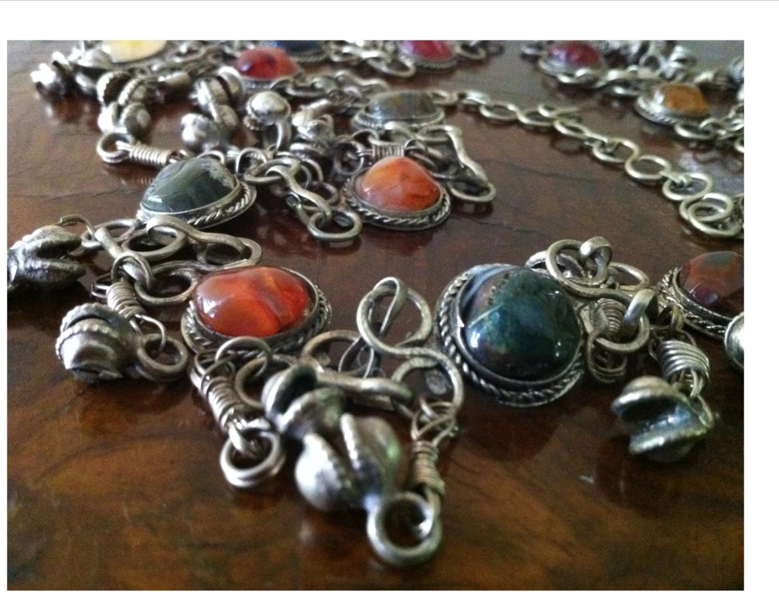 INCREDIBLE Custom Hand Made Silver Tone and Semi Precious | Etsy