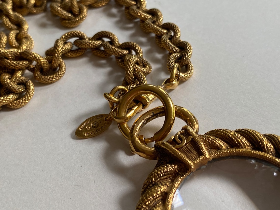 Stunning Haute Couture CHANEL COCO Vintage Gold Tone - Etsy