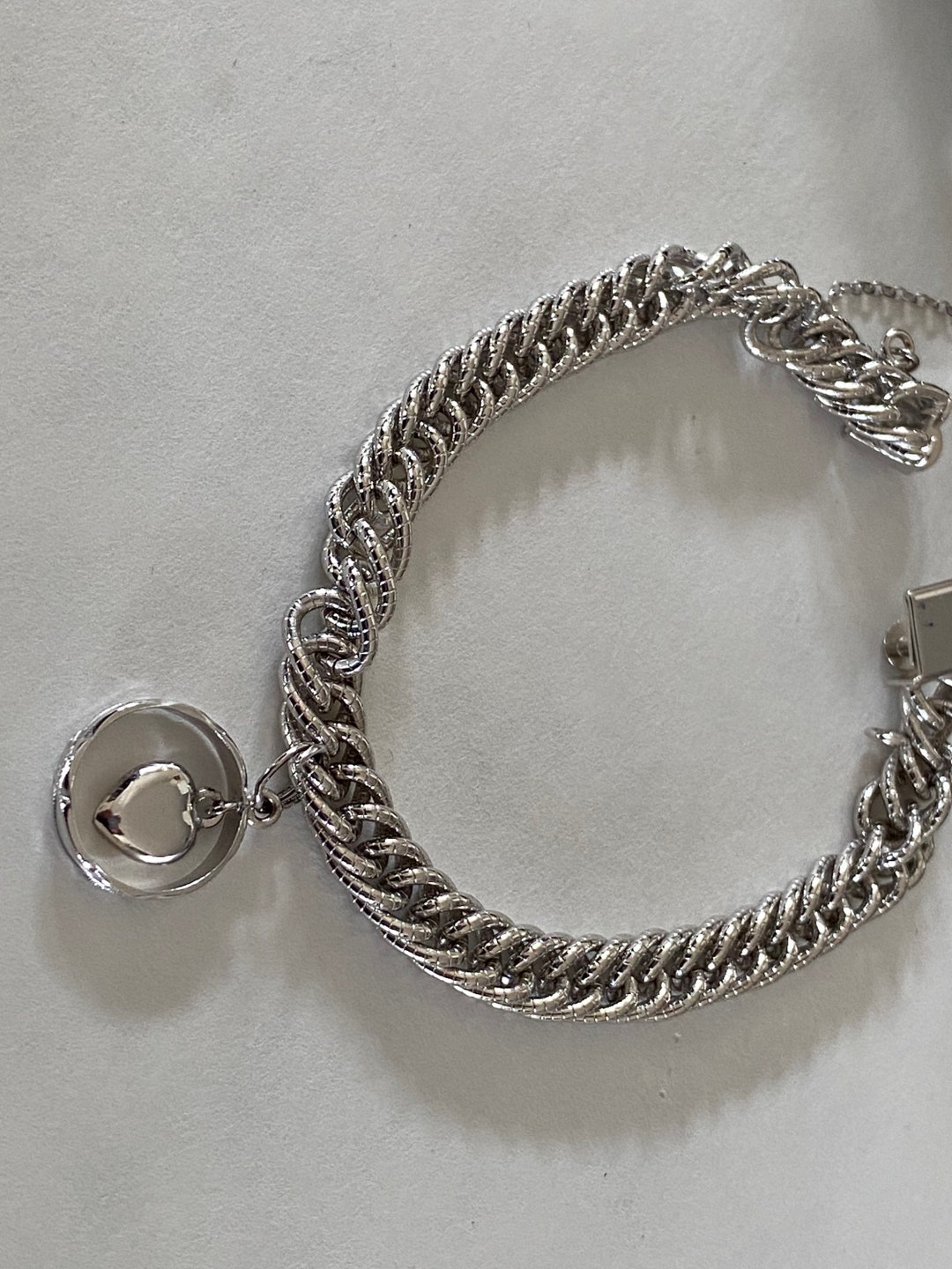 NIB Forster Designer Sterling Silver 925 Charm Bracelet With Heart ...
