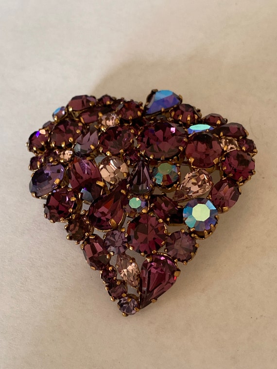 AUSTRIA Beautiful Purple Lavender AB Rhinestone Brooc… - Gem