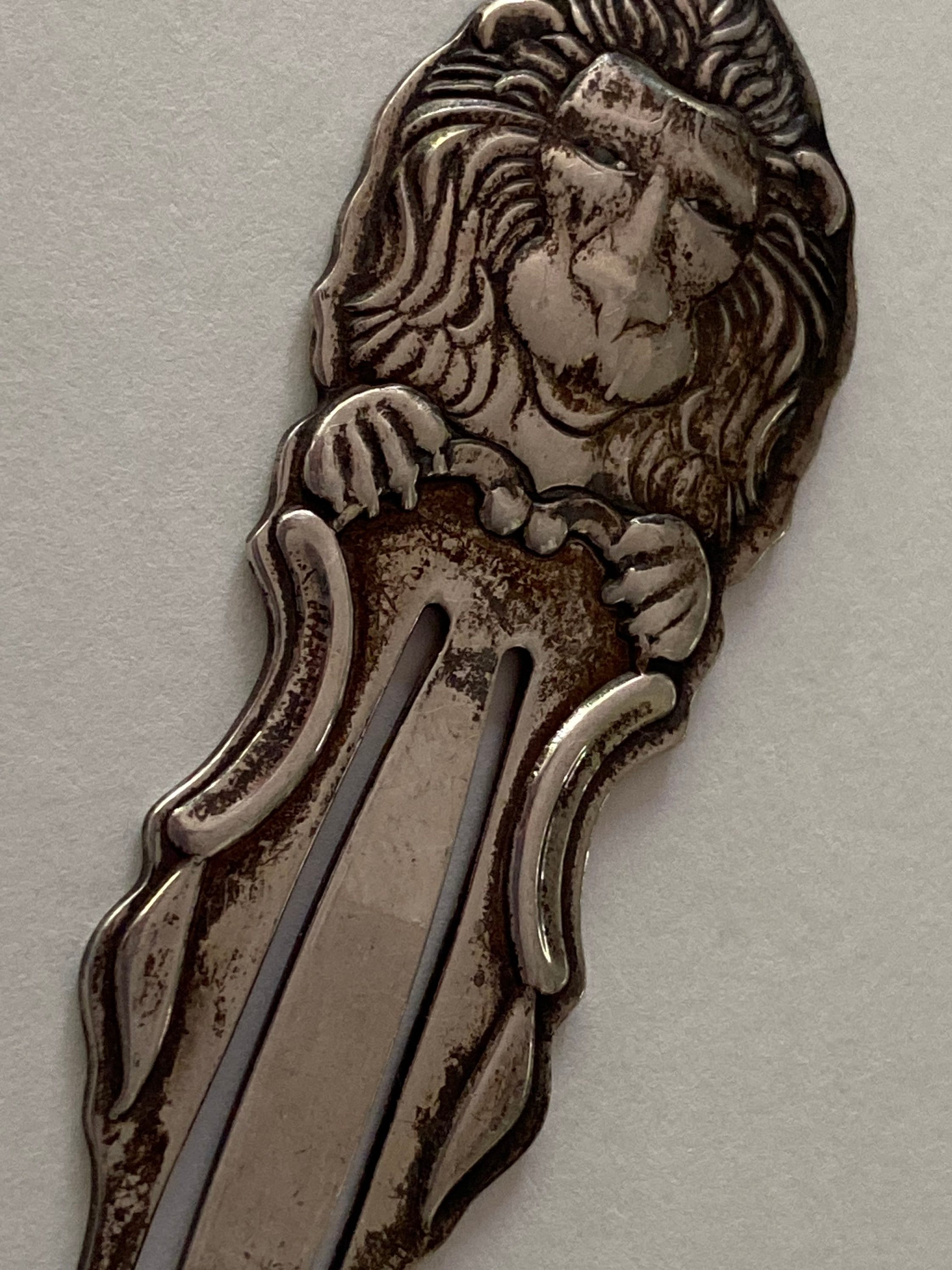 Vintage Wallace Sterling Silver Lion Bookmark Signed Please Alsace ...