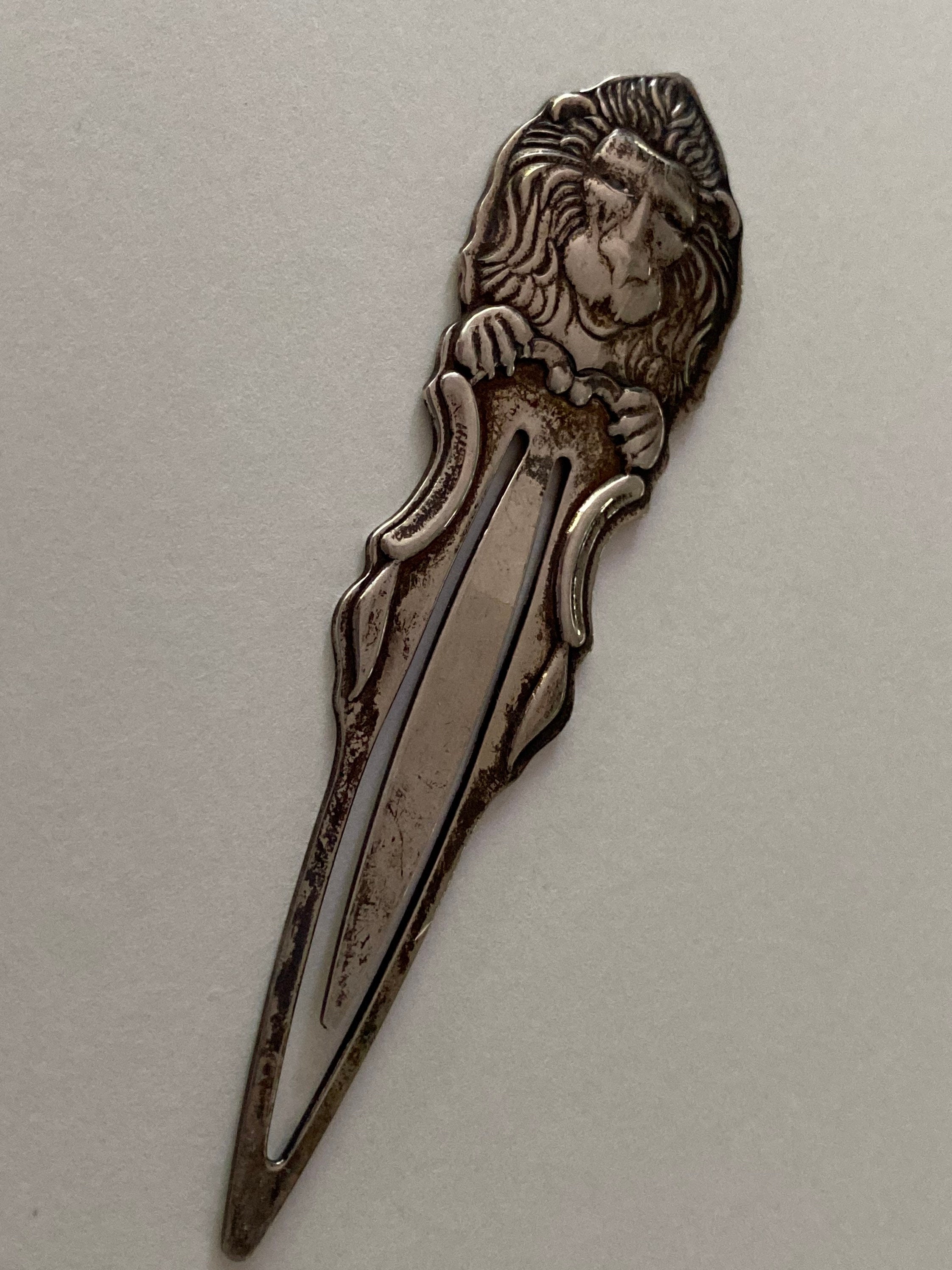 Vintage Wallace Sterling Silver Lion Bookmark Signed Please Alsace ...