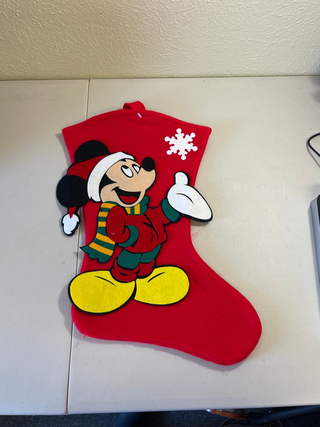 Vintage Disney Mickey Mouse Felt Stocking - Etsy