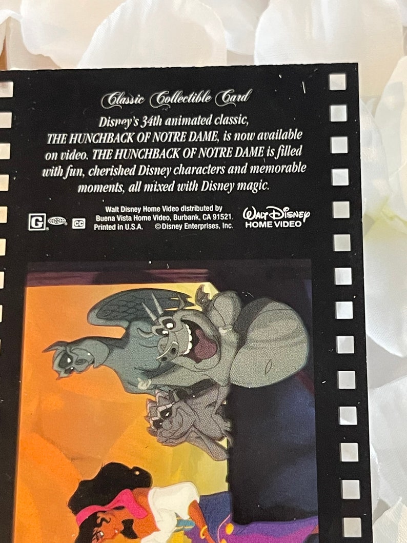 Disney Hunchback of Notre Dame Movie Film Card - Etsy
