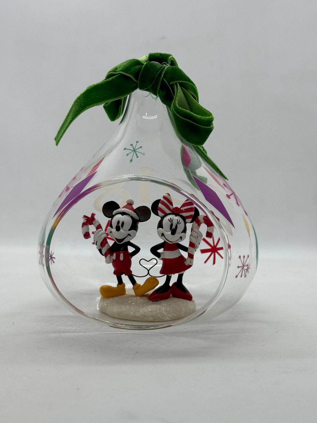 Disney Diorama Teardrop Ornament Mickey and Minnie Candy Canes - Etsy