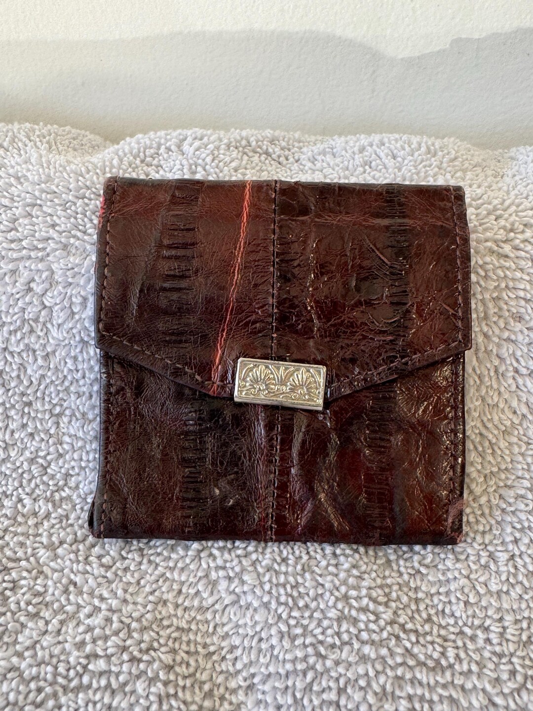 Vintage Small Brown Leather Coin Purse - Etsy