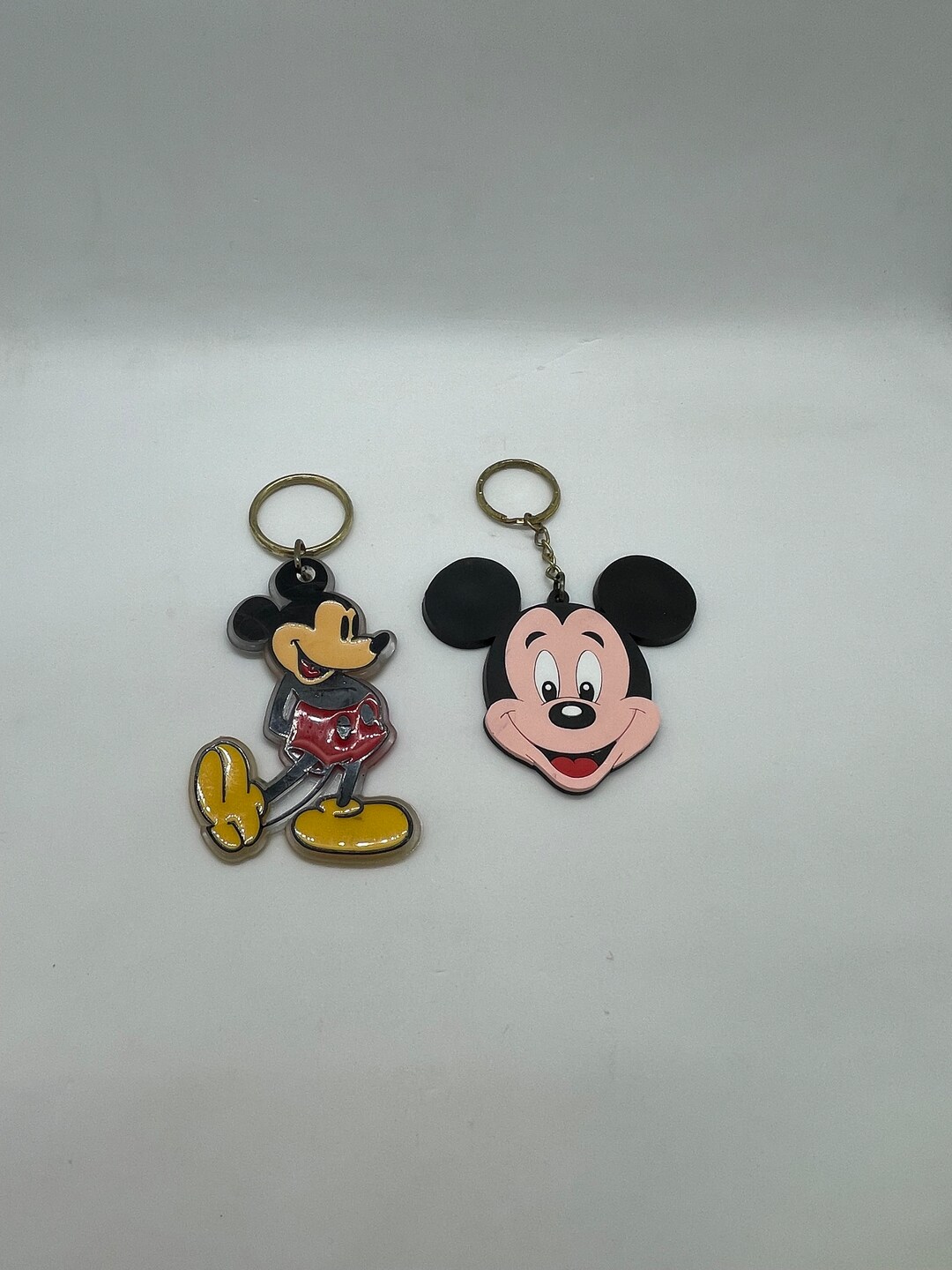 2 Vintage Disney Mickey Mouse Keychains - Etsy