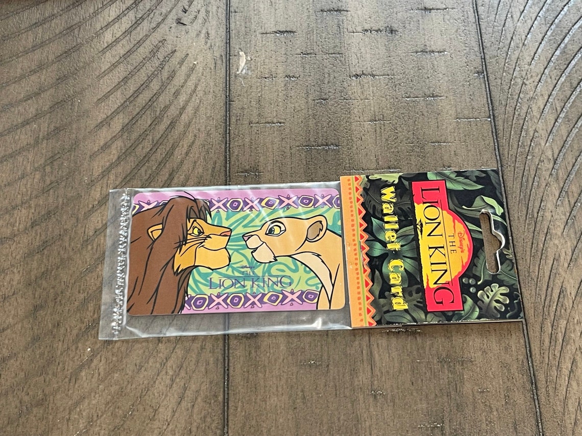 Vintage Lion King Wallet Card - Simba and Nala Love - Etsy
