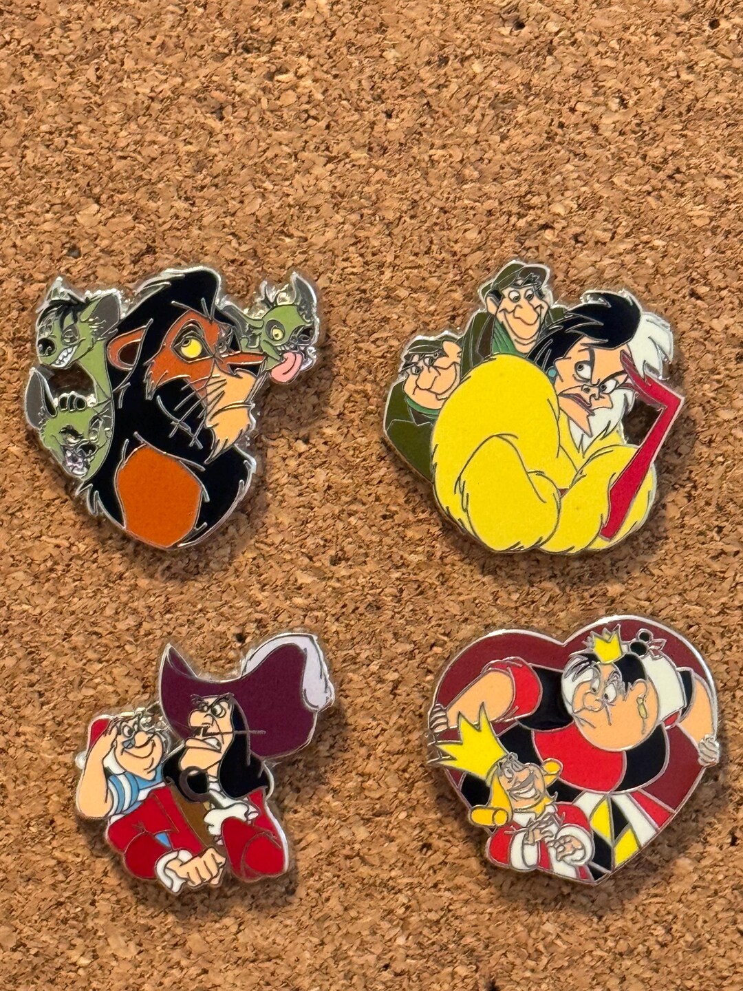 Disney Villains Booster Pins Scar Hook Cruella Queen of Hearts - Etsy