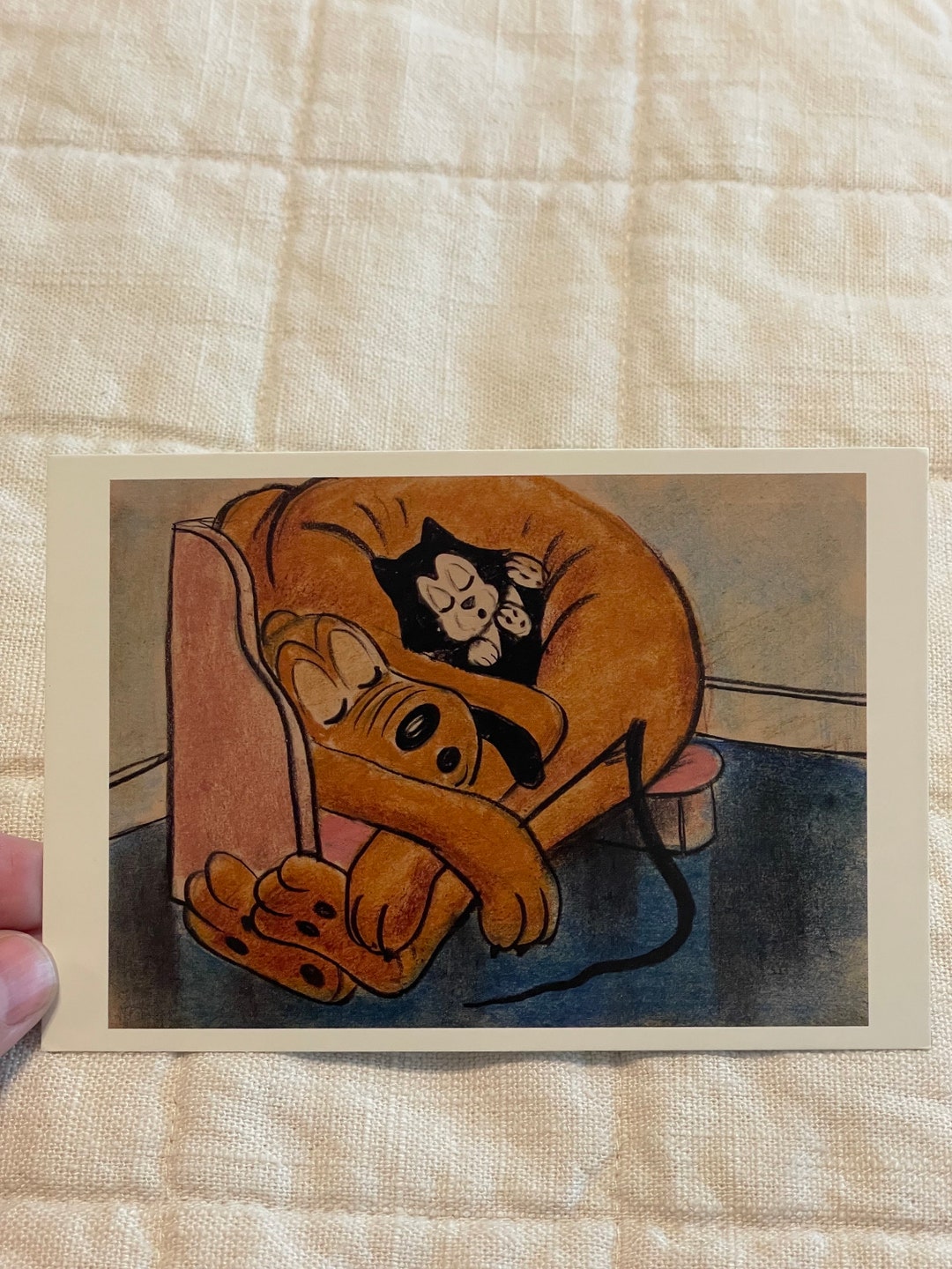 Disney Story Sketch Cat Nap Pluto Post Card - Etsy