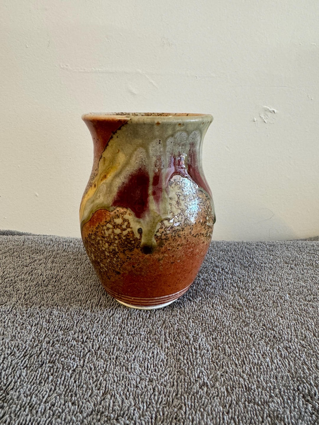 Vintage Fox Pass Pottery Vase Beautiful Brown and Oranges - Etsy