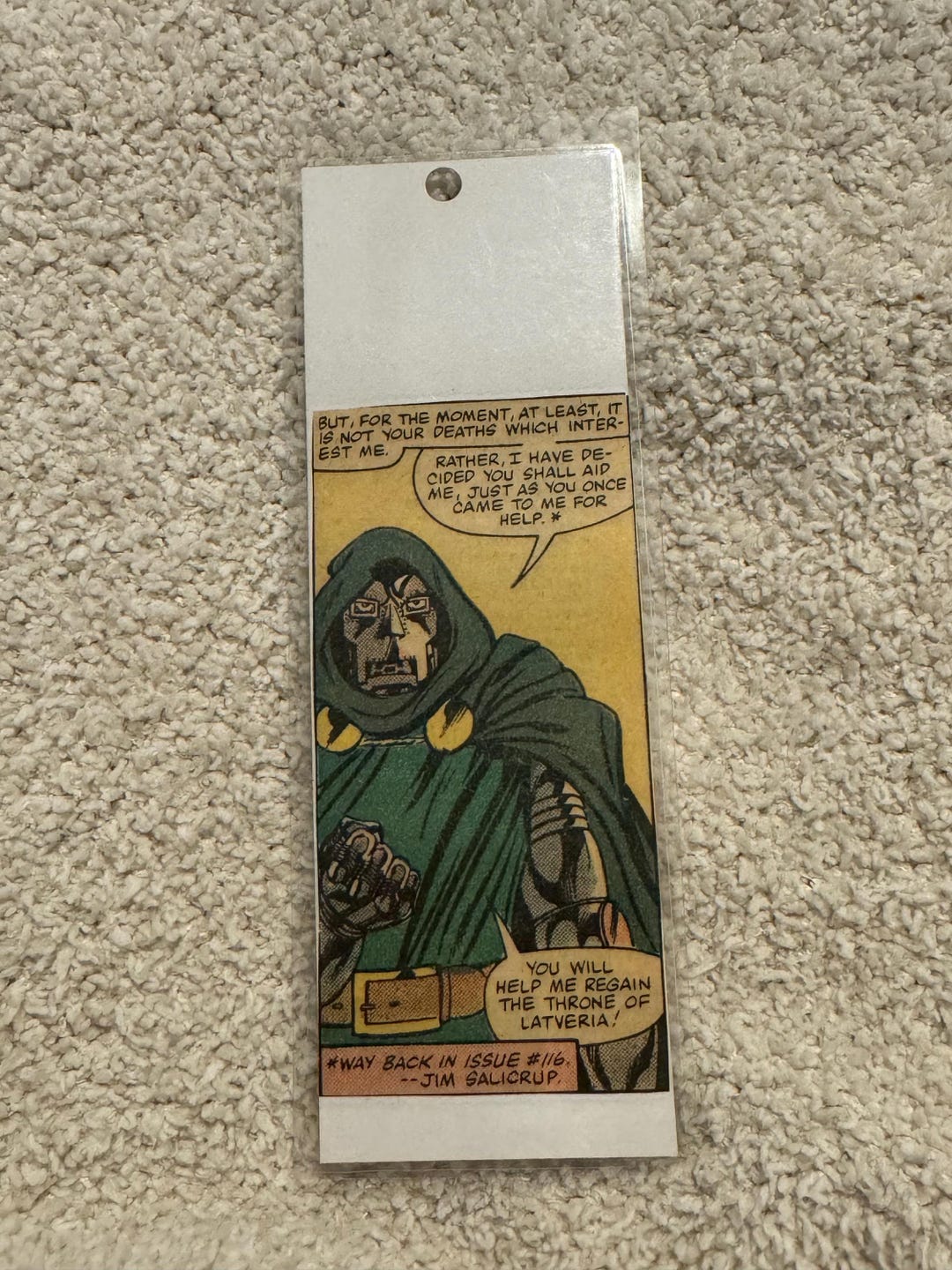 Vintage Upcycled Comicbook Bookmarks - Dr. Doom - Etsy