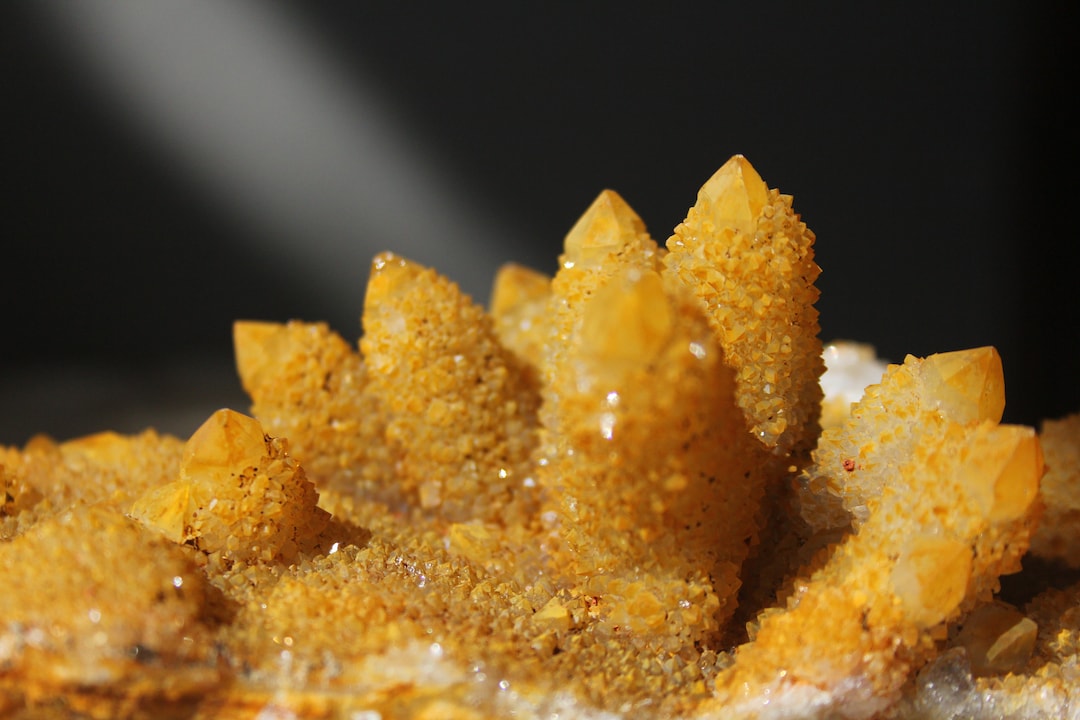 Rare Yellow Orange Spirit Quartz - Citrine Spirit Quartz Cluster - Iron ...