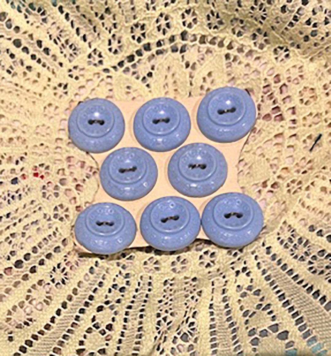 Card of 8 Three Quarter Inch Baby Blue Vintage Plastic Buttons - Etsy