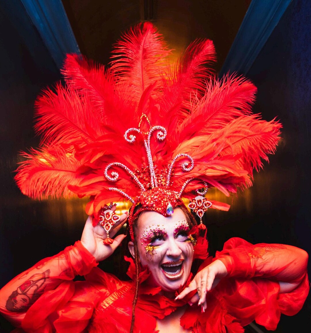 Las Vegas Showgirl Headdress • Samba Burlesque Headpiece • Festival ...