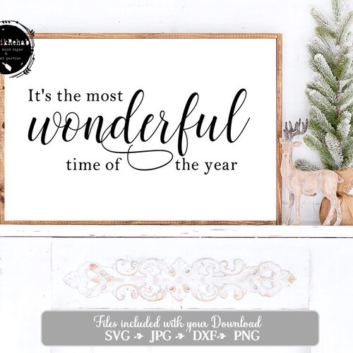 It's the Most Wonderful Time of the Year SVG Holiday Cut | Etsy
