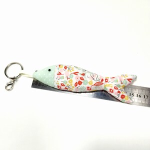 Fish Fabric Keychain, Handmade Keychain, Sardines Keychain, Cute ...