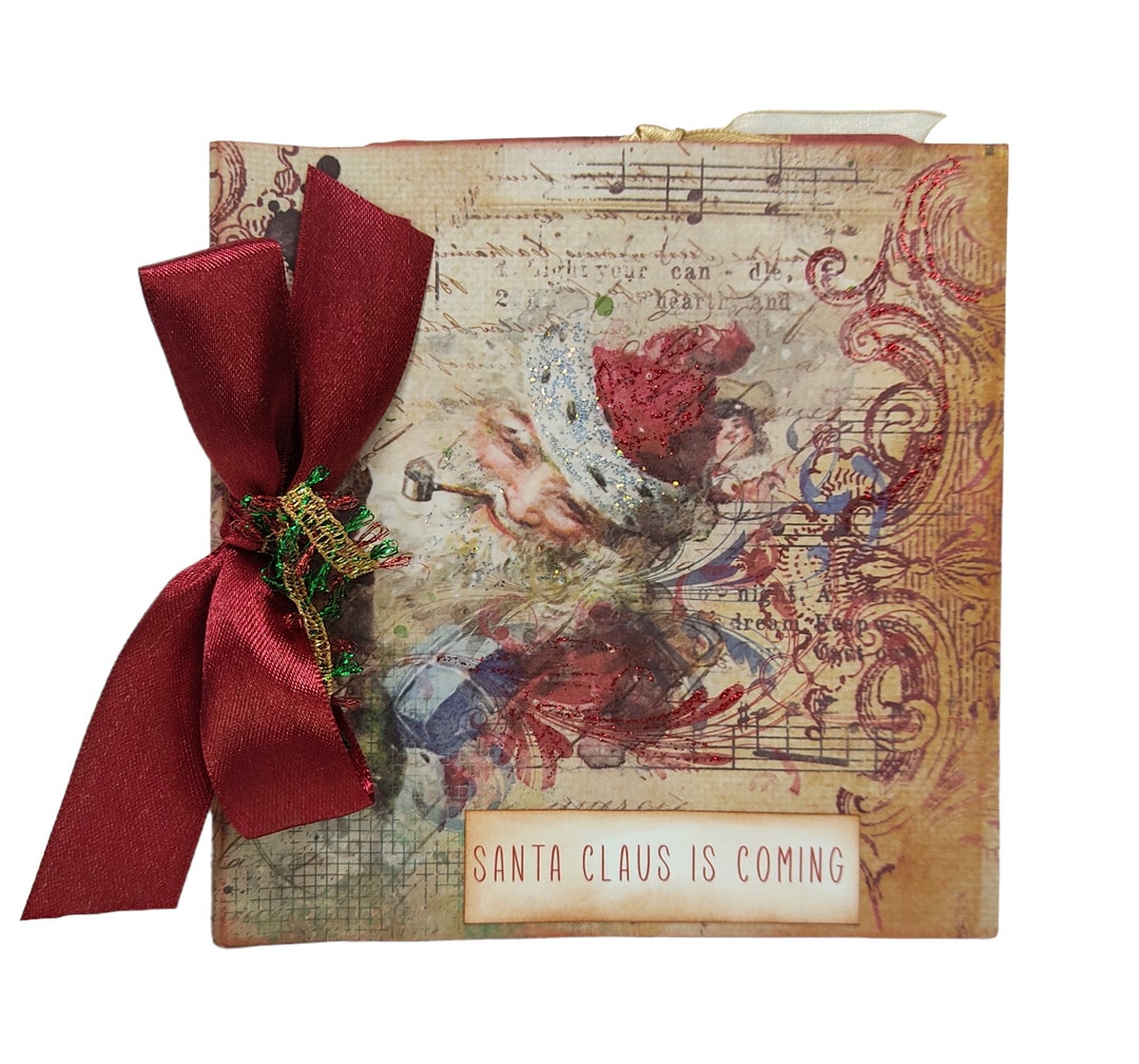 Vintage Christmas Mini Album, Christmas in July Album, Christmas Mini ...