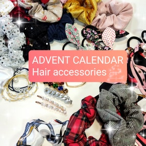 Christmas Advent Calendar With Hair Accessories, Advent Calendar 12 ...
