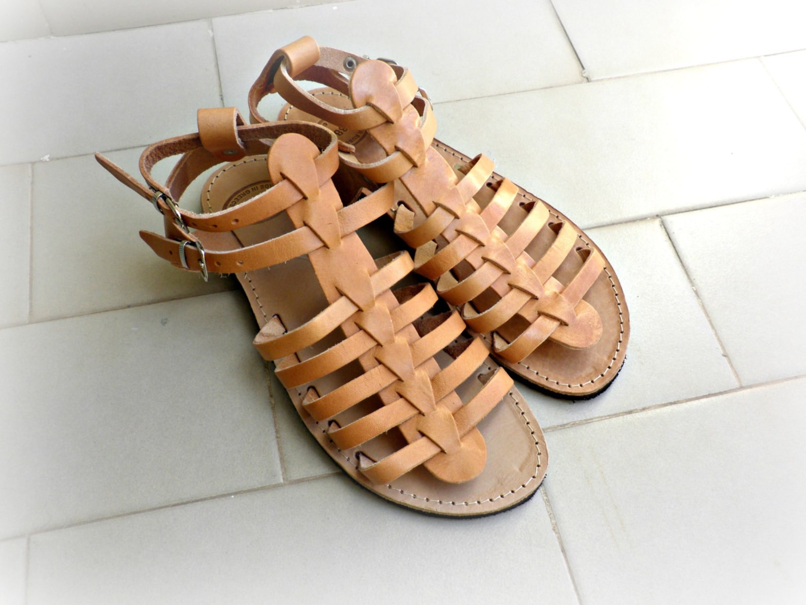 Ancient Greek Leather Sandals/ Gladiator Sandals/spartan - Etsy