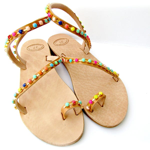 Multicolor Sandals - Etsy