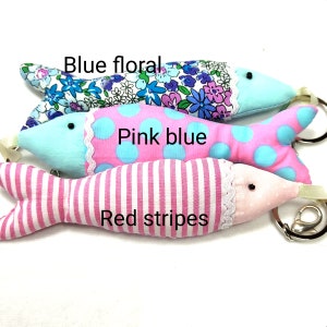 Handmade Cotton Sardine Fish Keychain, Ocean-themed Charm - Etsy