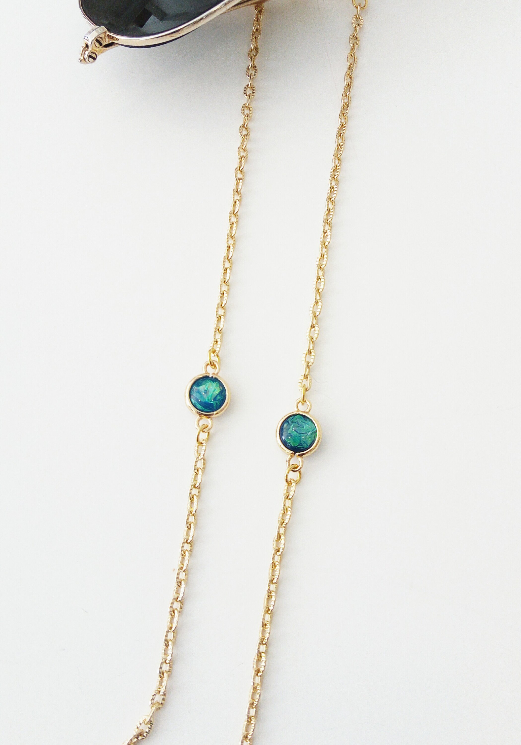 Sunglasses gold chain, Glasses chain necklace, Eyeglasses gold chain ...