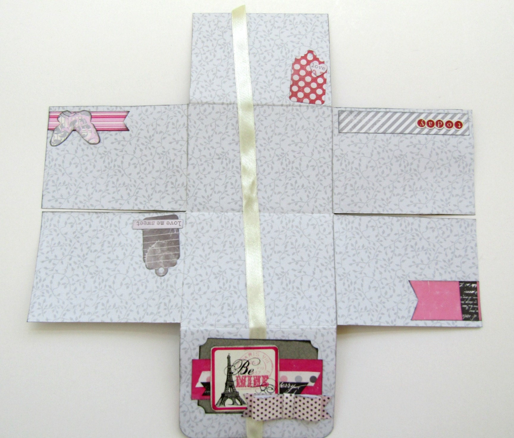 Valentine's day gift, Love mini album, Premade pages, Scrapbook album ...