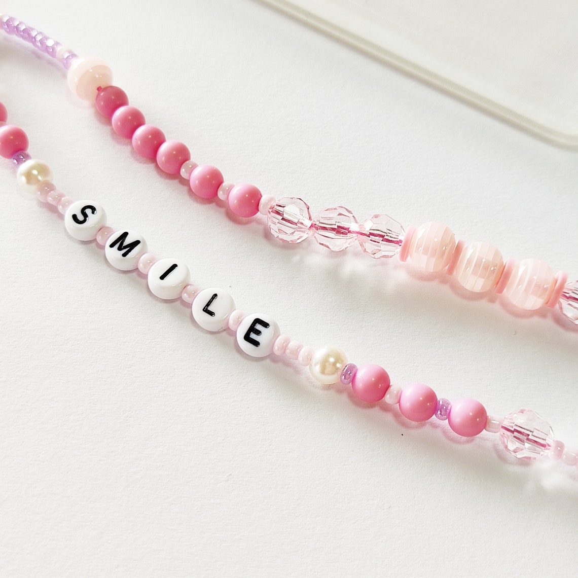 Pink Phone Strap Phone Beaded Bracelet Phone Jewelry Trendy - Etsy