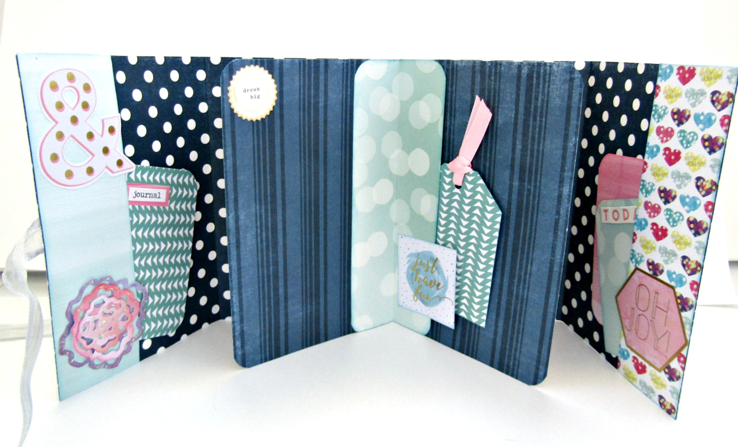 Scrapbook Mini Album Blue Mini Album Premade Album 4x6 Photo Book scrapbook-mini-album-blue-mini-album-premade-album-4x6-photo-book