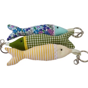 Handmade Cotton Sardine Fish Keychain, Ocean-themed Charm - Etsy