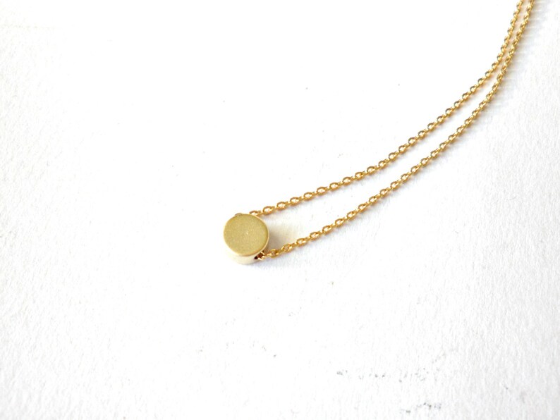 Tiny Gold Dot Necklace – Minimalist Layering Jewelry - Etsy